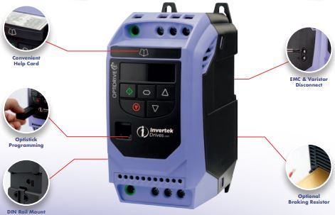 Invertek Drives frequency inverter Optidrive E2 industrial series purchase in asb-drives.eu ...